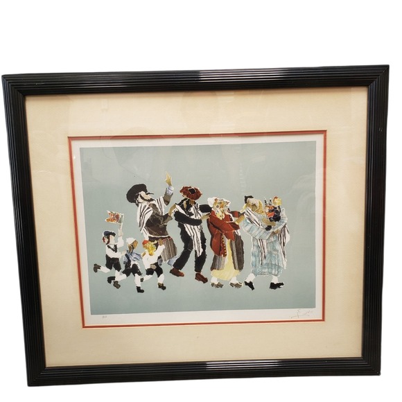 Art | Ap Judith Yehudit Yellin Titled Holiday Jewish Figures Singing ...